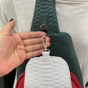 Snakeskin Backpack, Unisex Python Leather Backpack, Leather Rucksack ...