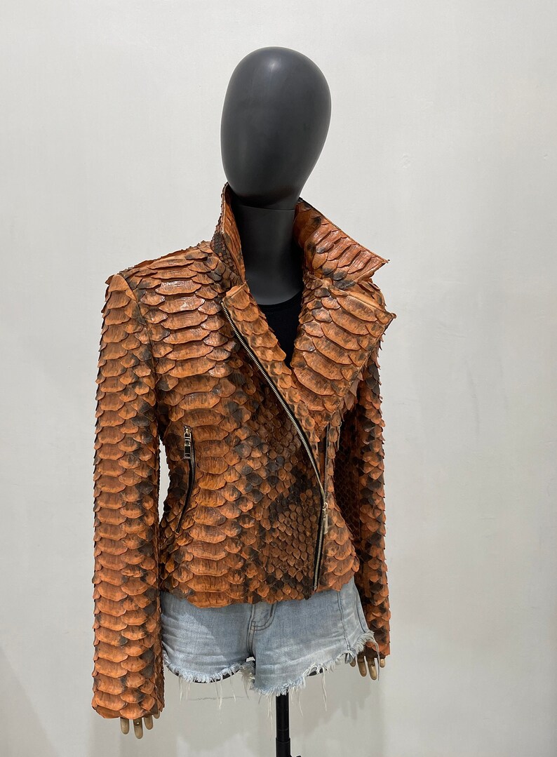 Custom Python Leather Biker Jacket Leather Jacket for Women - Etsy