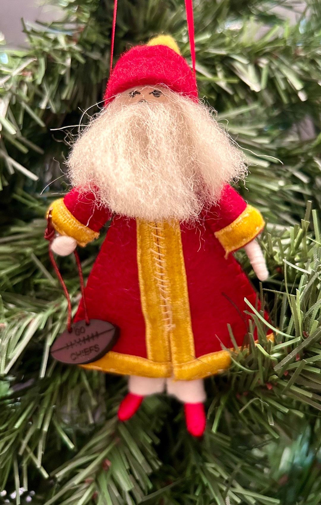 Kansas City Chiefs Inspired St. Nicholas Ornament Wool Felt - Etsy