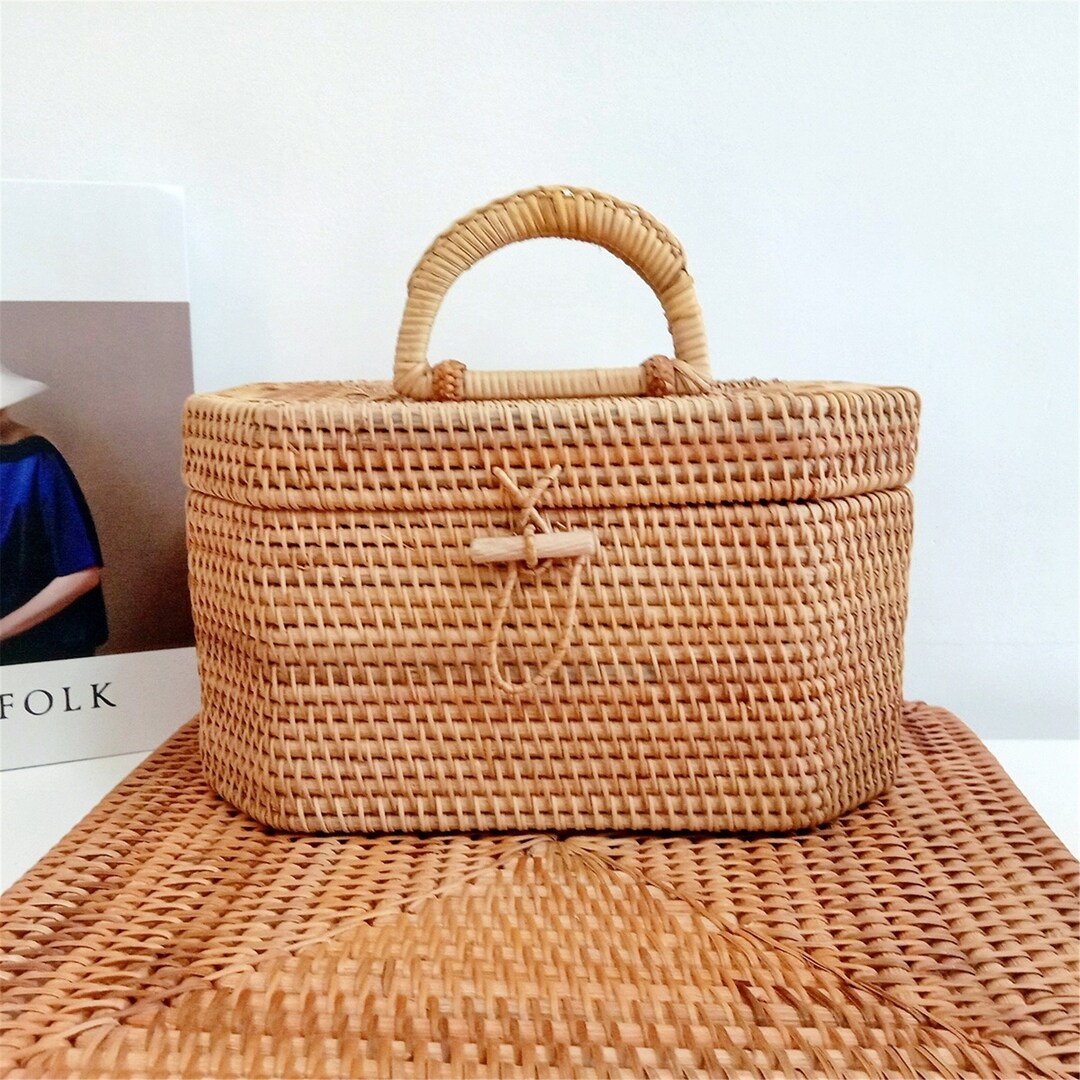 Handmade Rattan Woven Storage Suitcase,bright Home Decor,dried Fruit ...
