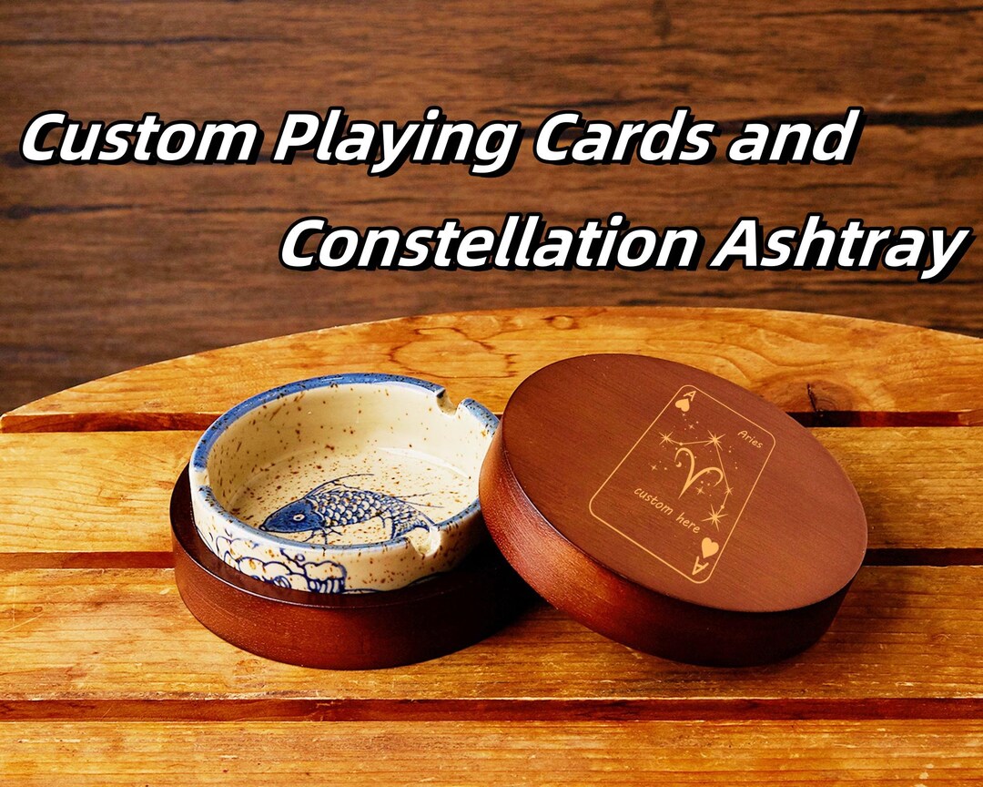 Custom Playing Cards and Constellation Ashtray,japanese-style Retro ...