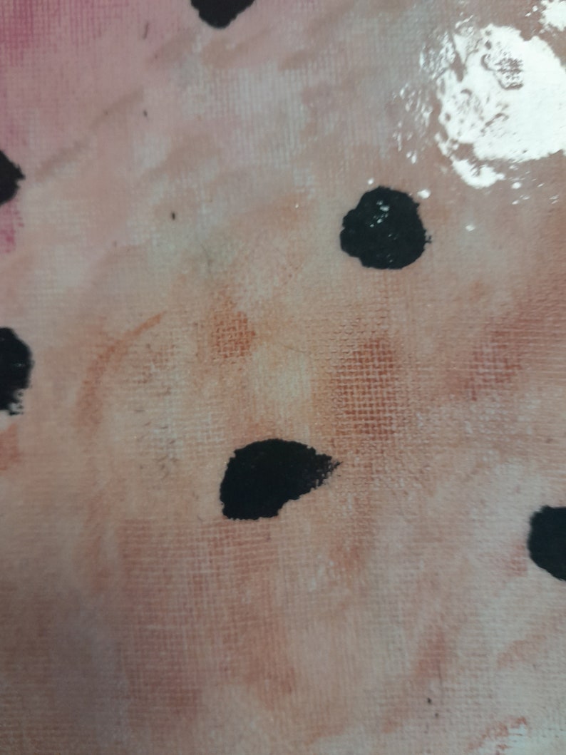 Acrylic Painting of Rainbow Trout Skin Pattern. Canvas Substrate ...