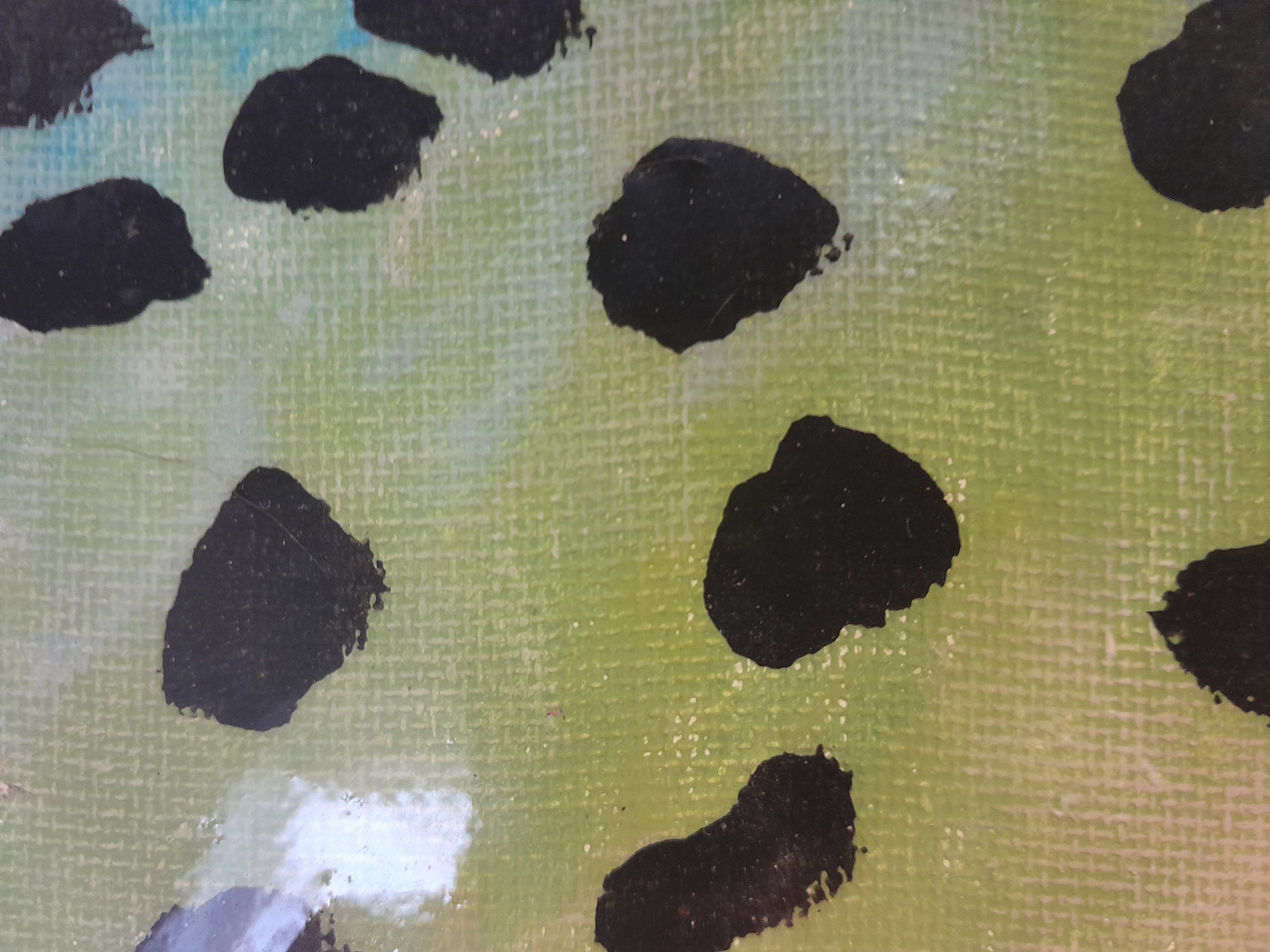 Acrylic Painting of Rainbow Trout Skin Pattern. Canvas Substrate ...