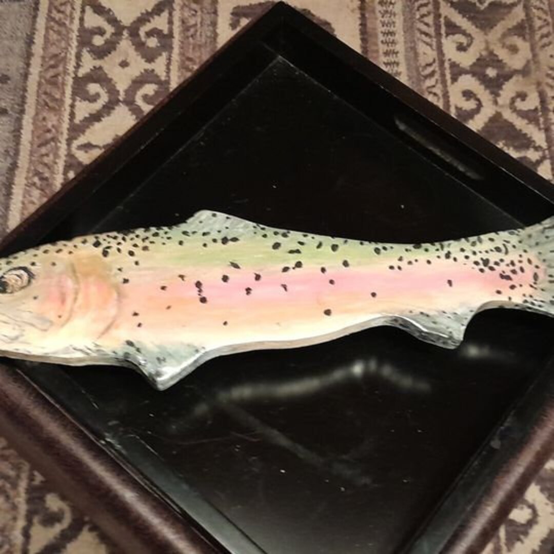 Hand Carved Hand Painted Rainbow Trout - Etsy