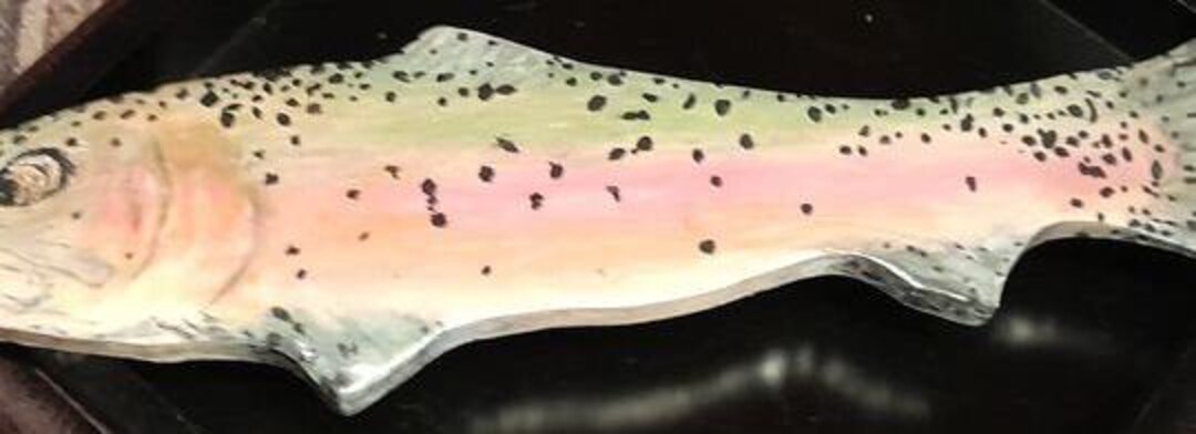 Hand Carved, Hand Painted Rainbow Trout - Etsy