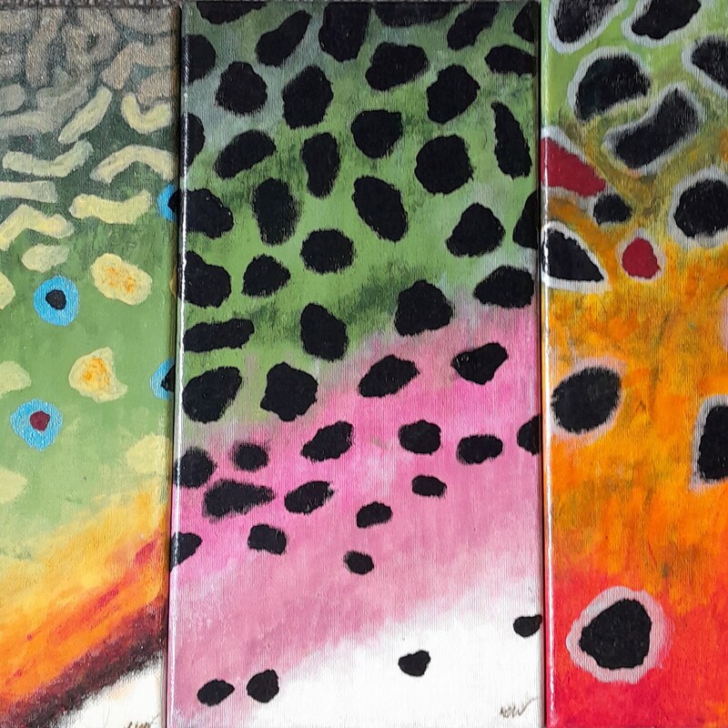 Trout Painting - Etsy