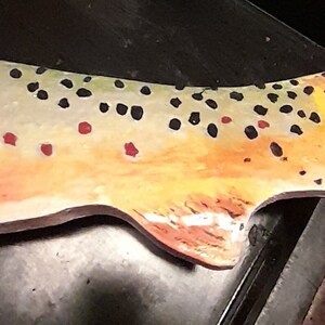 Hand Carved, Hand Painted Brown Trout - Etsy