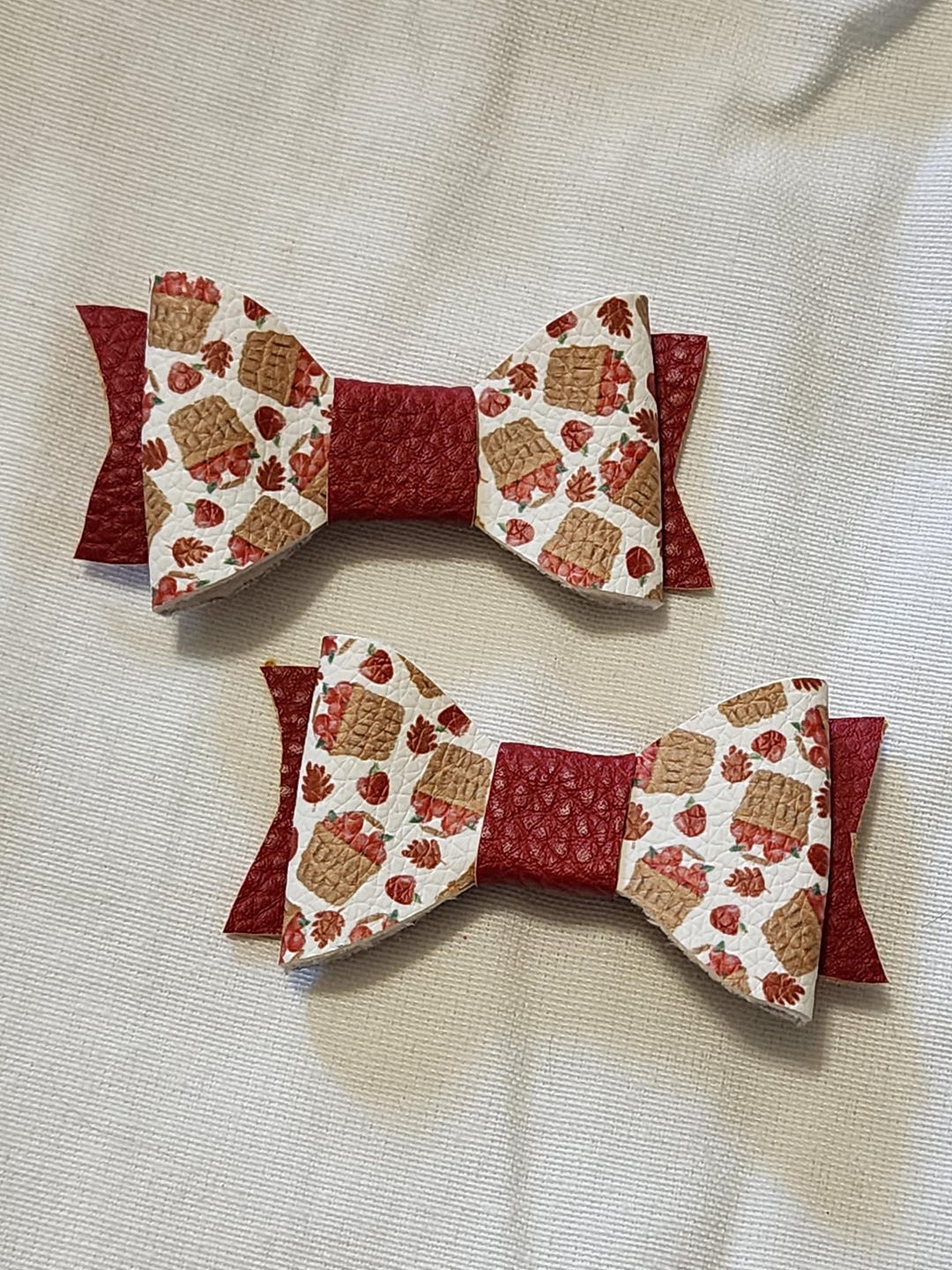 Apple Bow Set With Red - Etsy