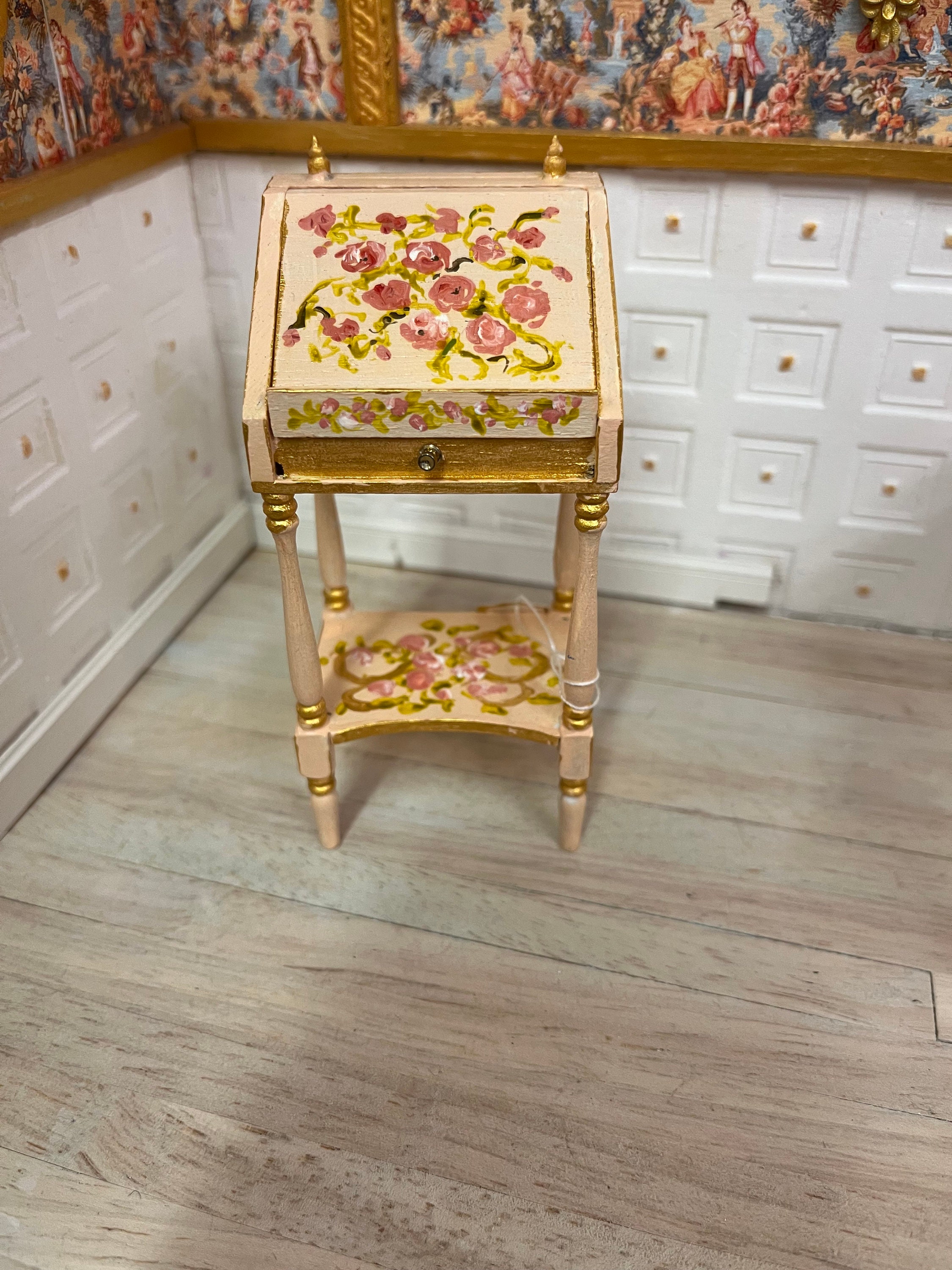 1.12 Scale Hand Painted Tall Writing Desk. - Etsy