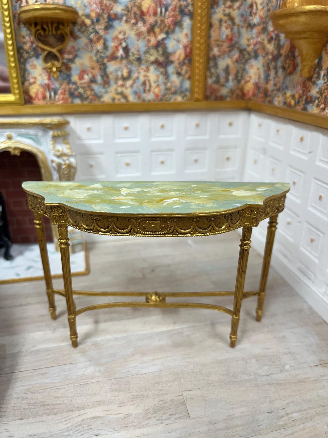 1.12th Scale Ornate Hand Painted Console Table. - Etsy