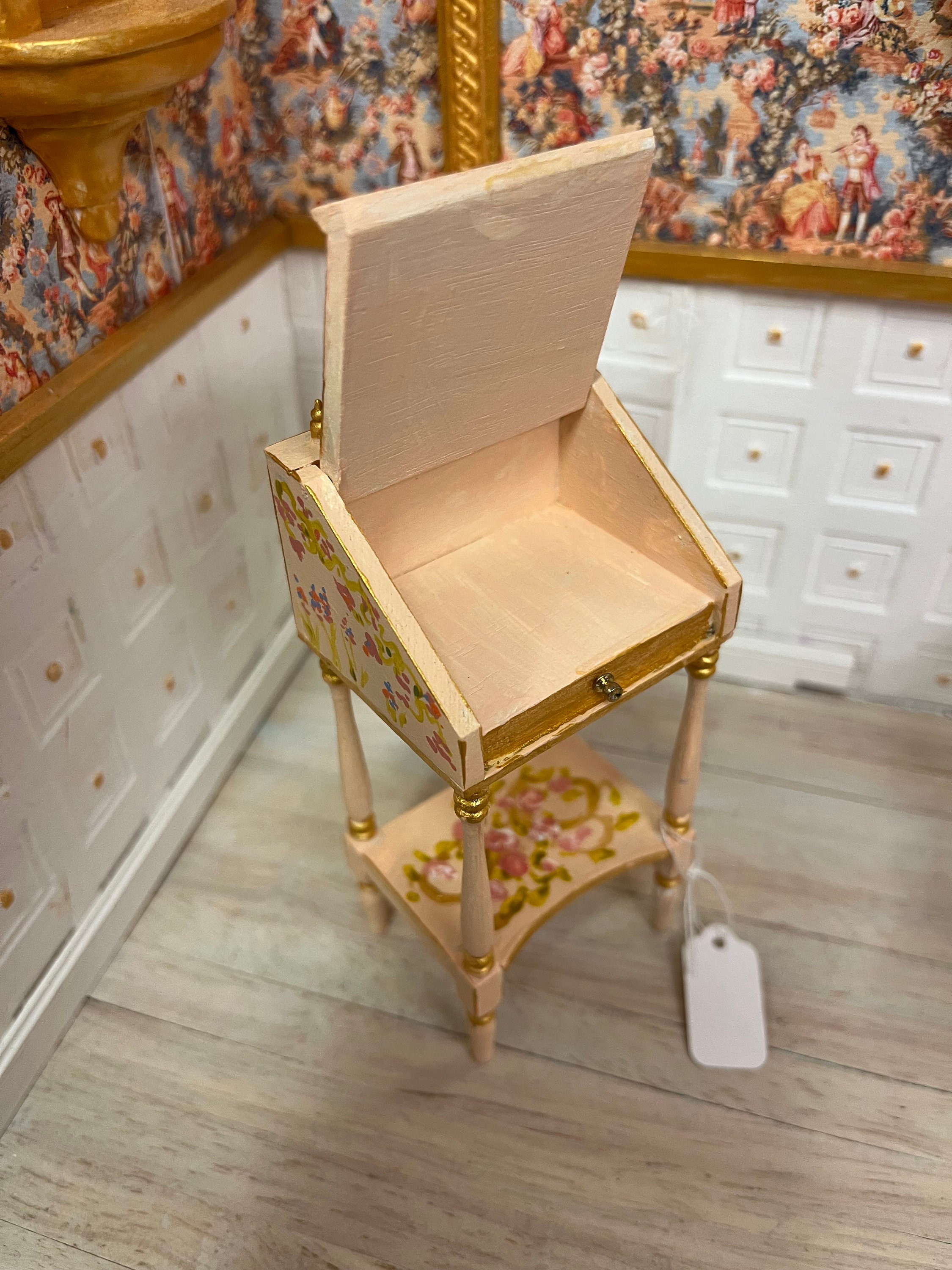 1.12 Scale Hand Painted Tall Writing Desk. - Etsy