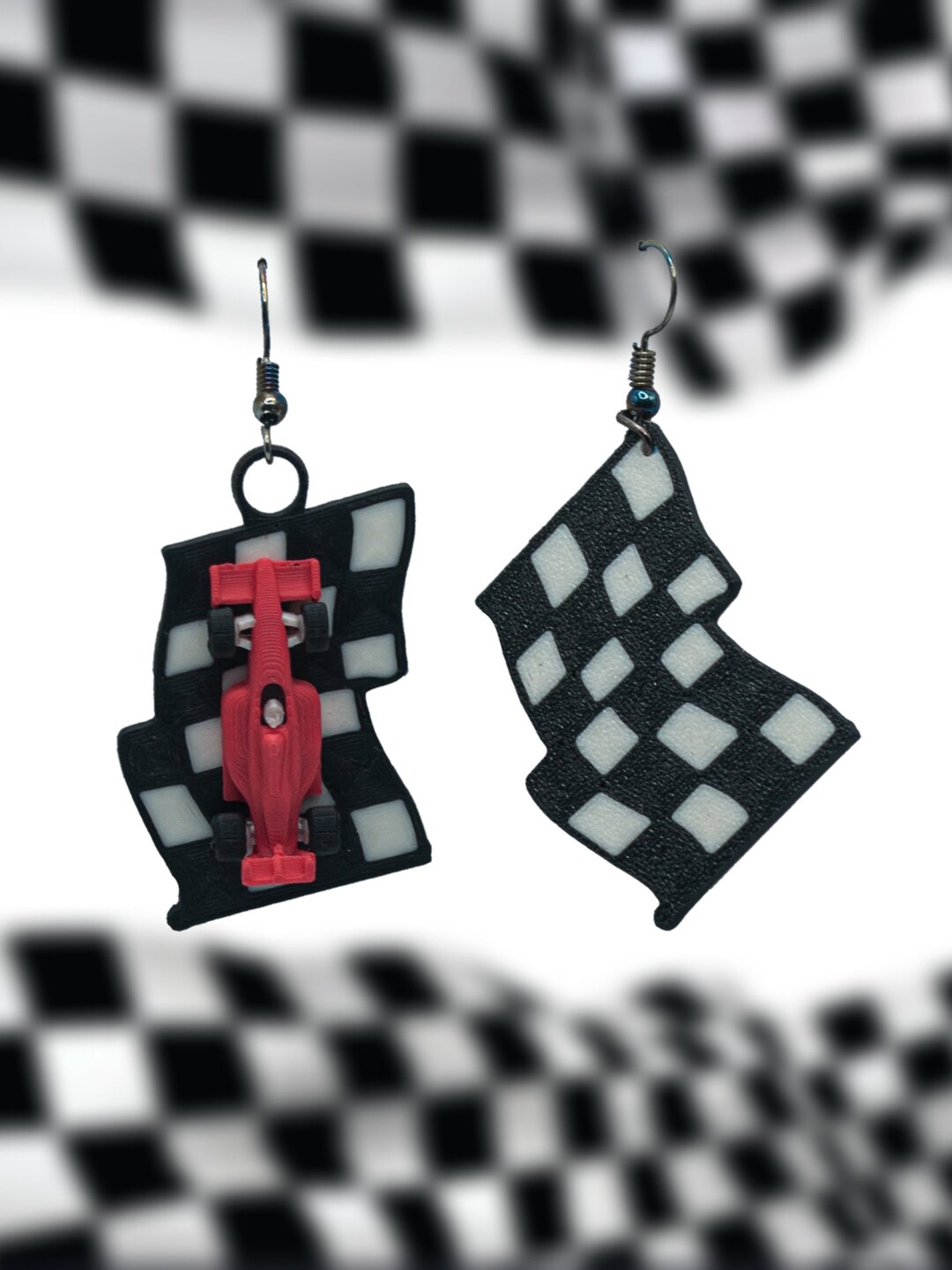 3D Printed F1 Earrings Full Color Fidget Toy Gift Formula 1 - Etsy