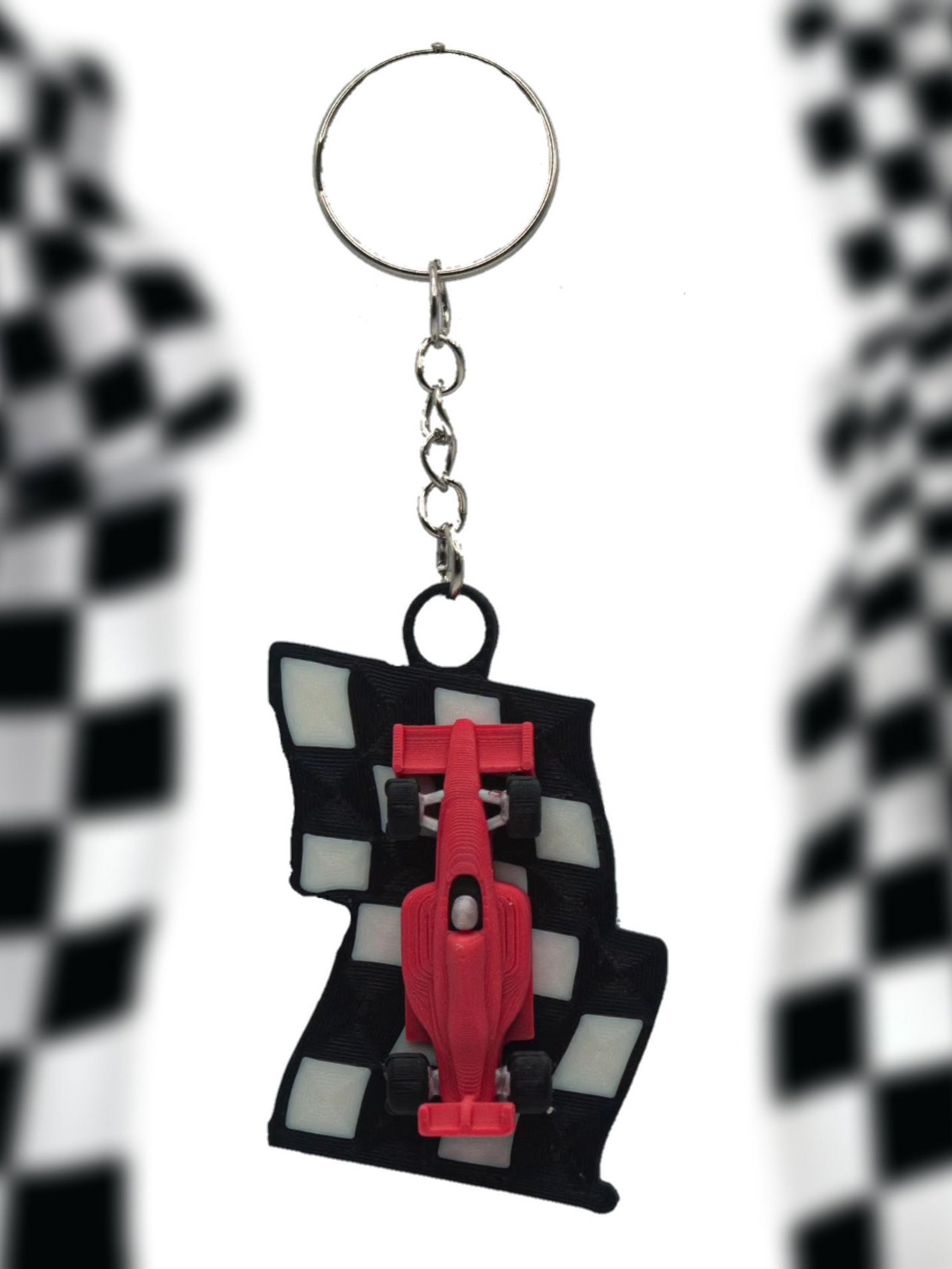 3D Printed F1 Keychain Full Color Fidget Toy Gift Formula 1 Ferrari ...