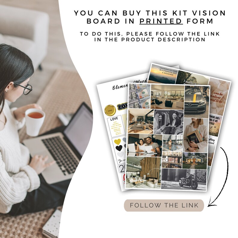 Vision Board Kit 1000 Images Elements Words Affirmation. Digital Vision ...