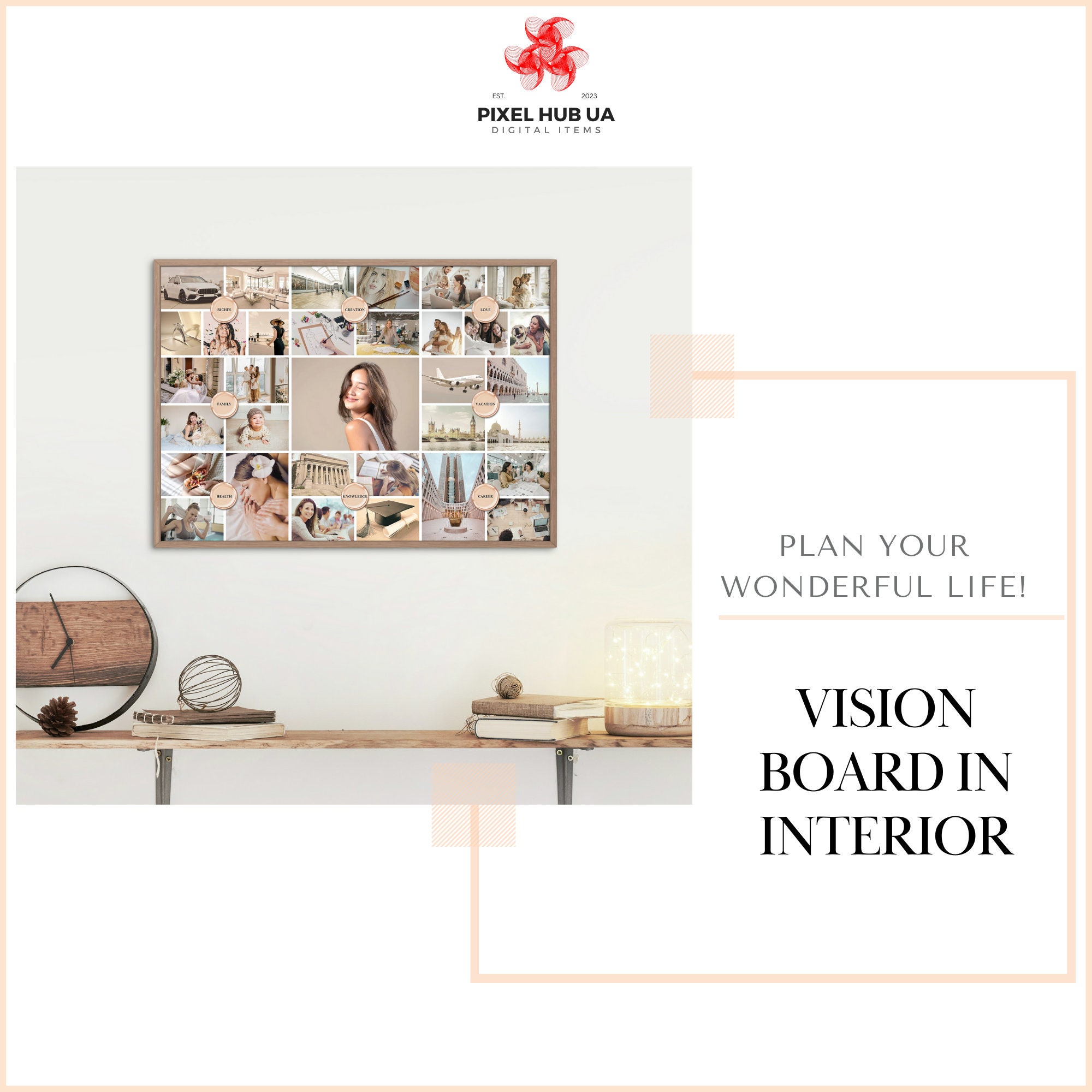 Visualisation Board, Inspiration Beige Wall Art, Vision Board Images ...