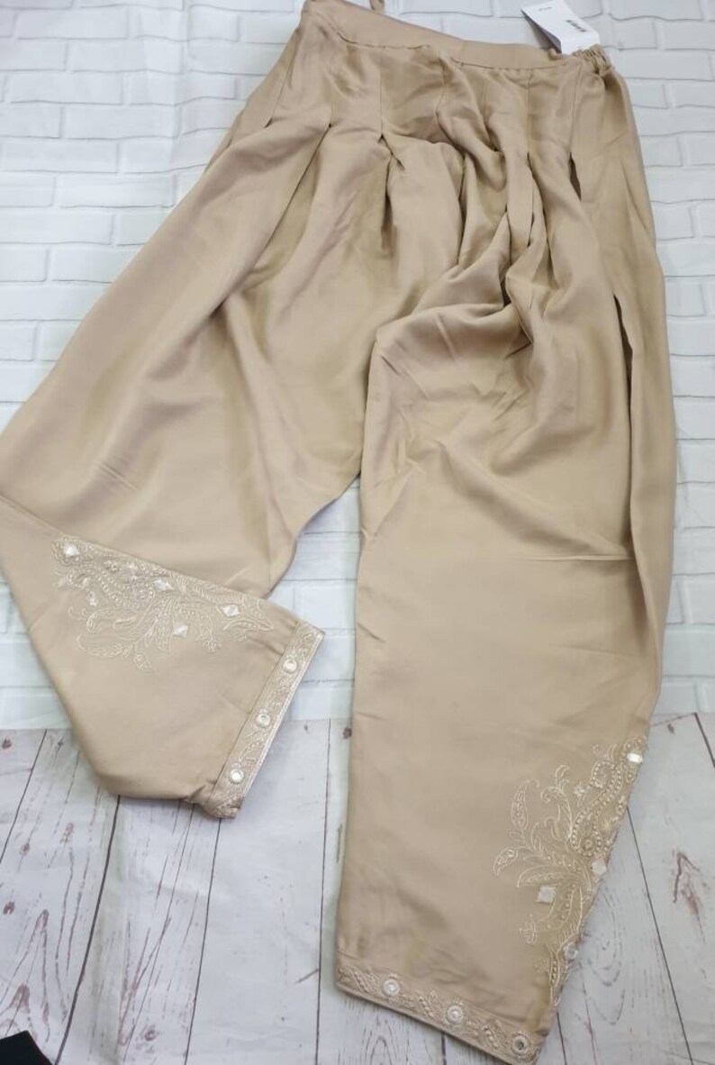Beige Pakistani Shalwar Pants Trousersbeige Pants Women - Etsy UK