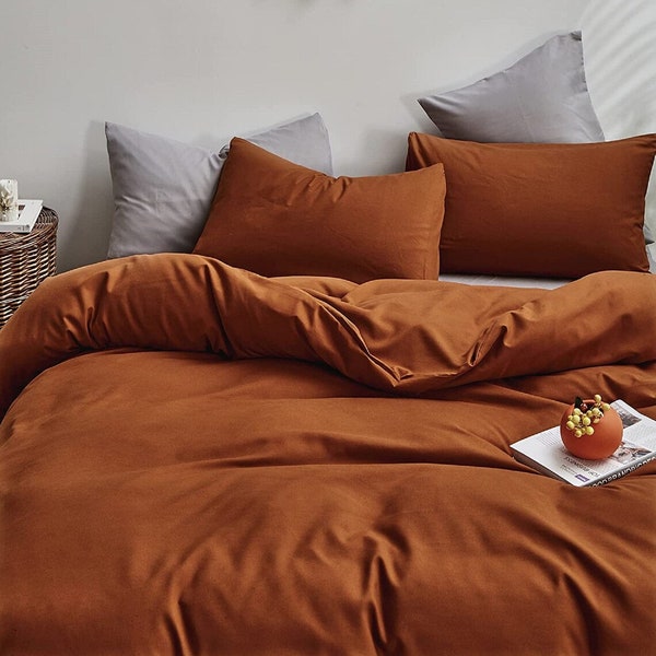 Rust Linen Duvet - Etsy