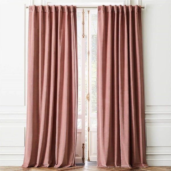 Dusty Rose Curtains - Etsy