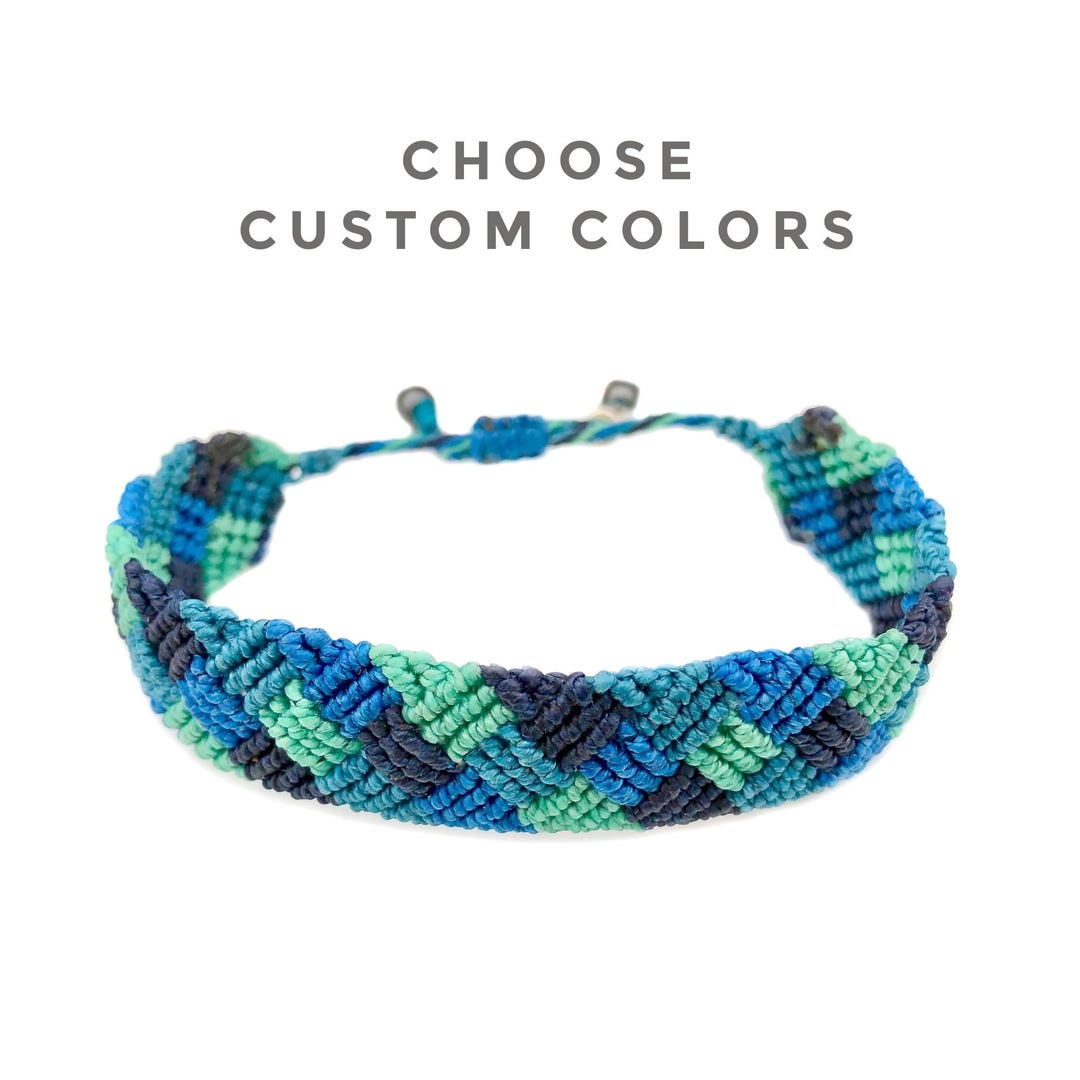 Custom Friendship Bracelet – Macrame Bracelet Handmade – Adjustable ...