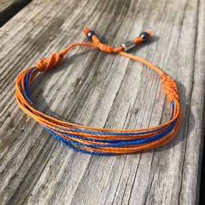 Orange and Blue String Bracelet Blue and Orange Bracelet Netherlands ...