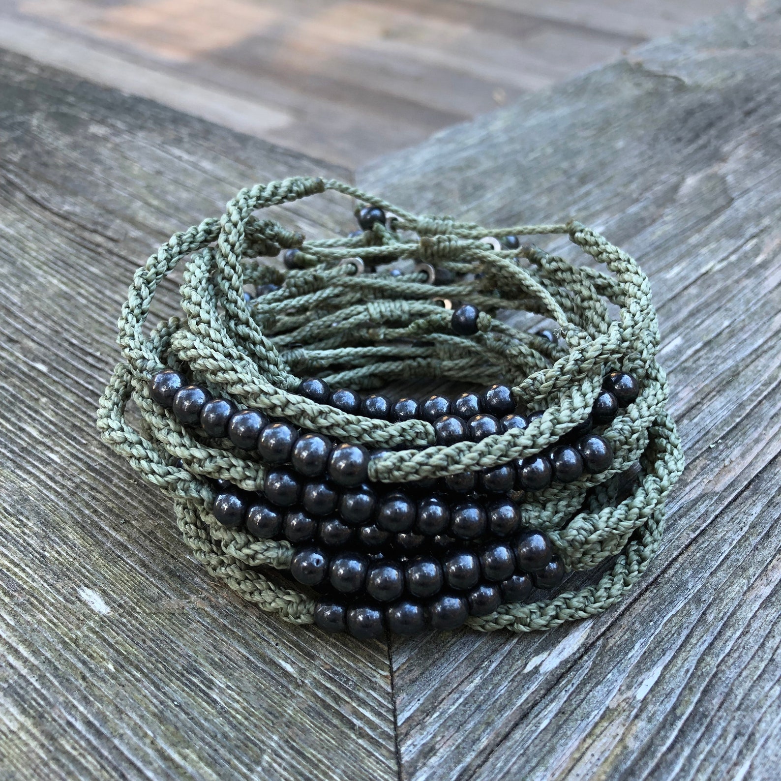 Sage Green Bracelet | Green Macrame Bracelet | Green Yoga Bracelet ...
