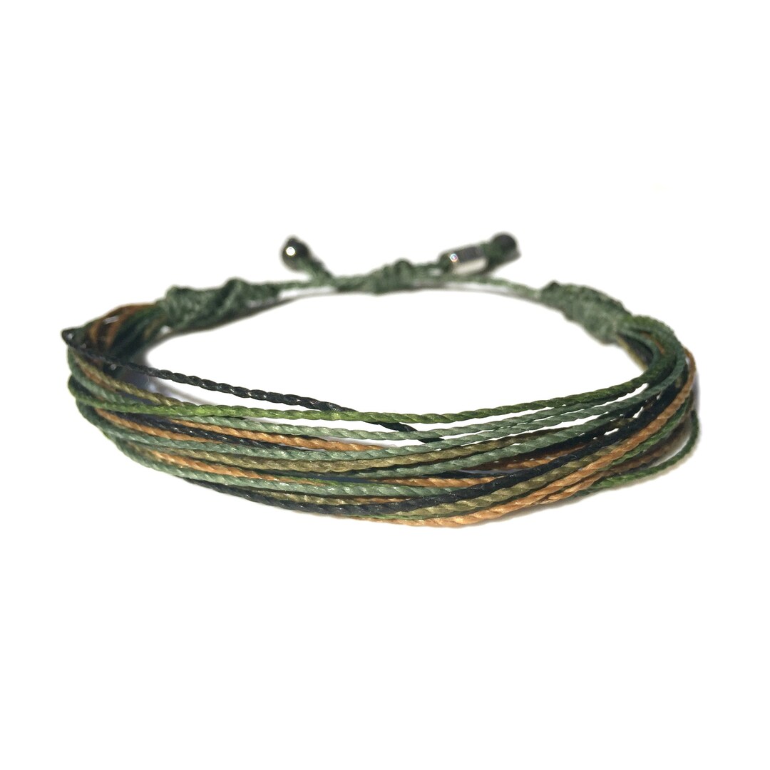 Camouflage String Bracelet | Camo Military Bracelet | Gift for Hunter ...