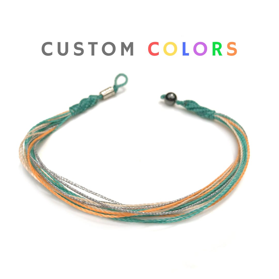 Custom Surfer String Anklet, Handmade Macrame Anklet, Waterproof Boho ...