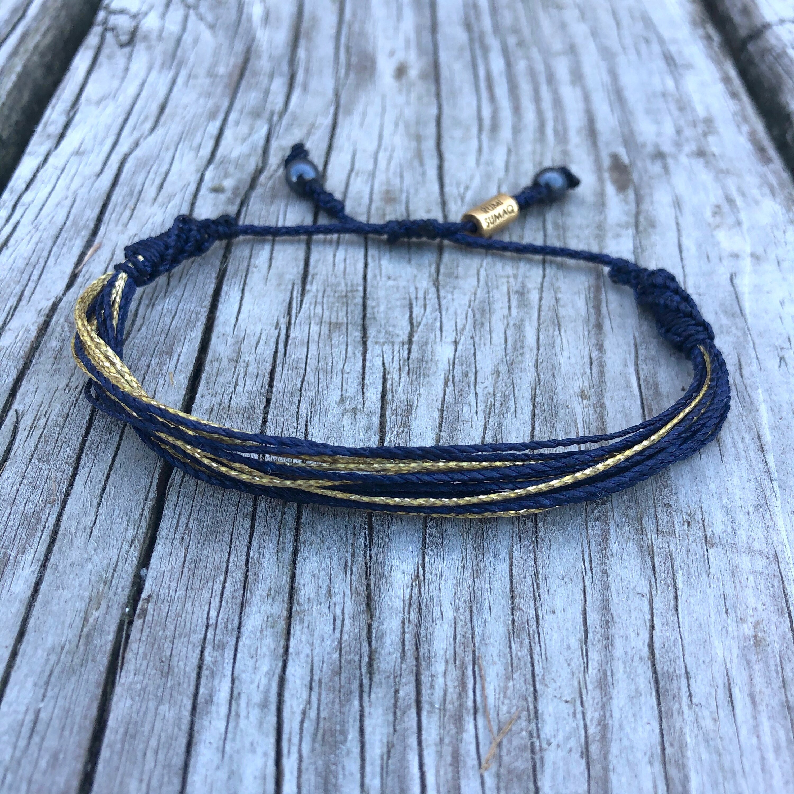Navy and Gold Bracelet for Women Naval Academy Bracelet | Etsy