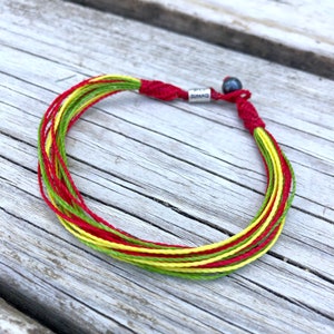 Rasta Bracelet, Rastafarian Flag Anklet in Rasta Colors, Jamaica Woven ...