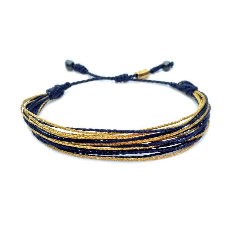 Navy and Gold Bracelet for Women | Naval Academy Bracelet | Notre Dame ...