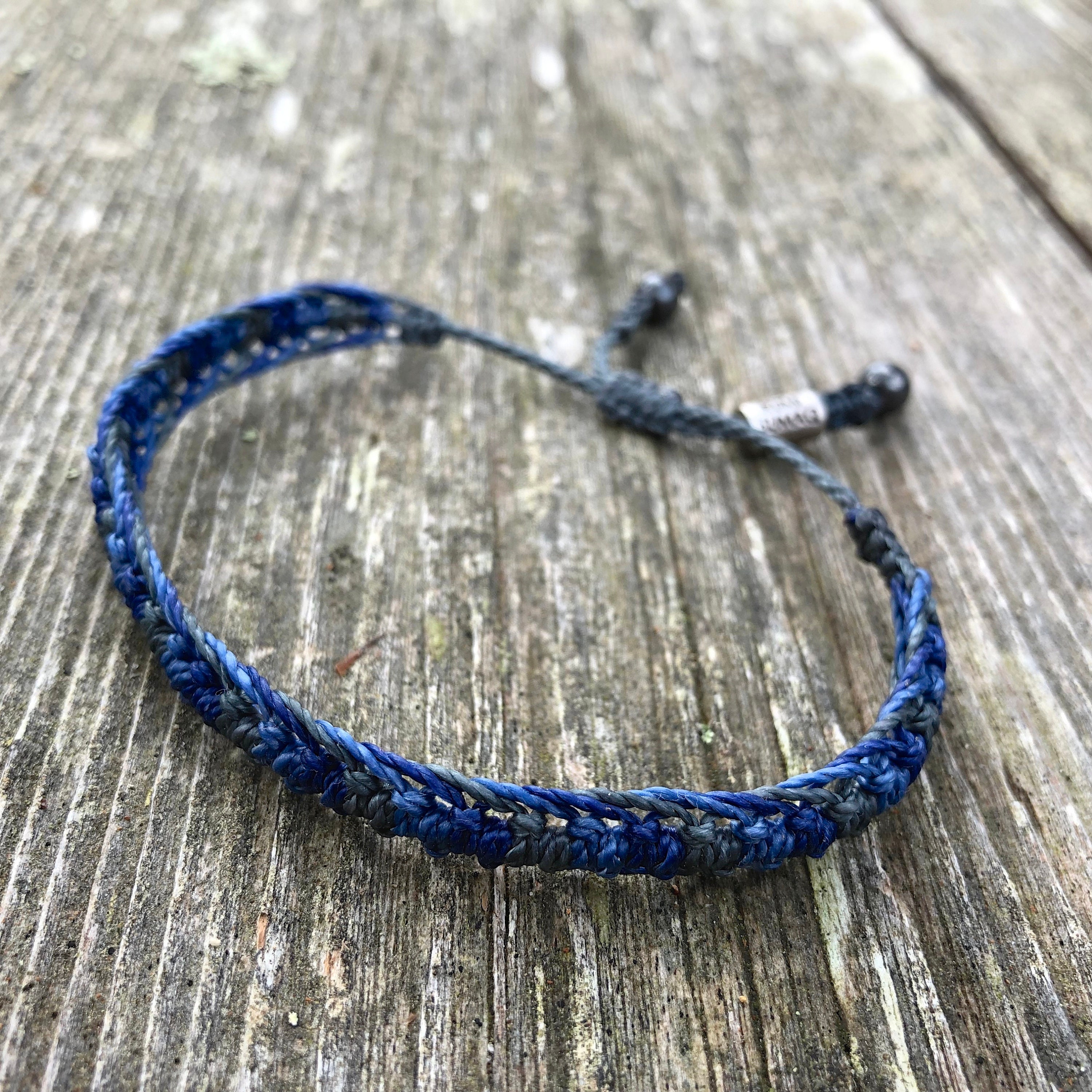 Blue Grey Bracelet | Braided Bracelet | Blue Surfer Bracelet | Sailor ...