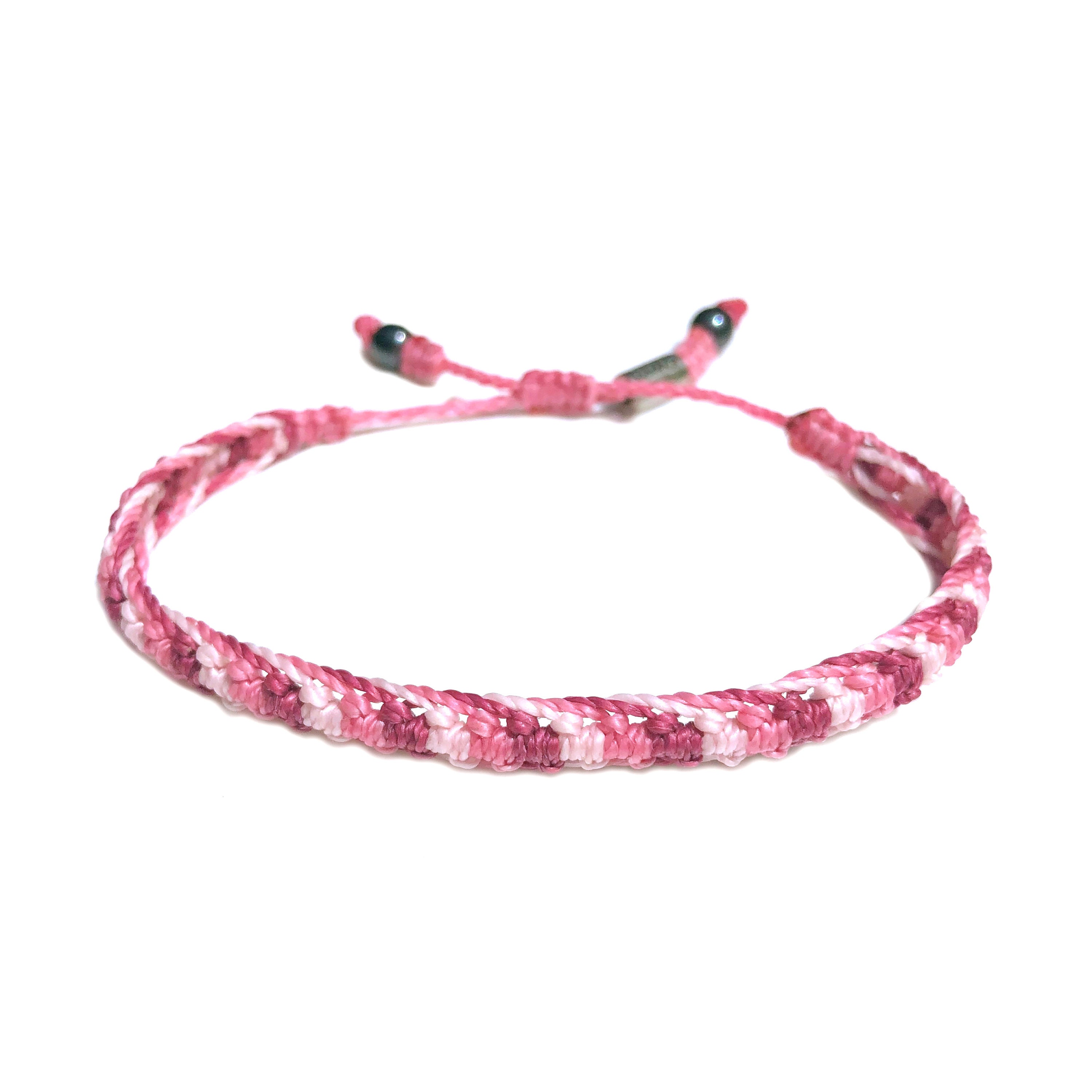 Pink Braided Bracelet Pink Gift for Daughter Hot Pink | Etsy