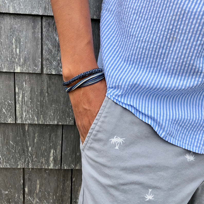 Man Surfer Bracelet Mens Blue Bracelet Mens Surf Bracelet - Etsy