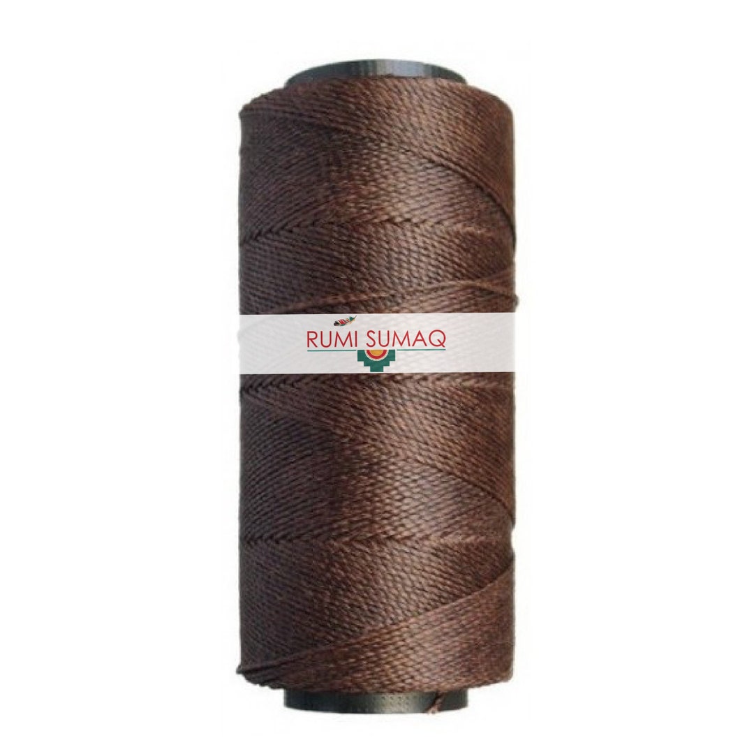 Settanyl Waxed Polyester Cord, Settanyl 0039 Dark Roast Brown 1mm Waxed ...
