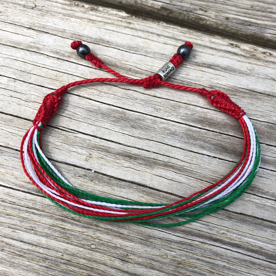 Italy Flag Bracelet, Italian Themed Gifts, Red White and Green Italian ...