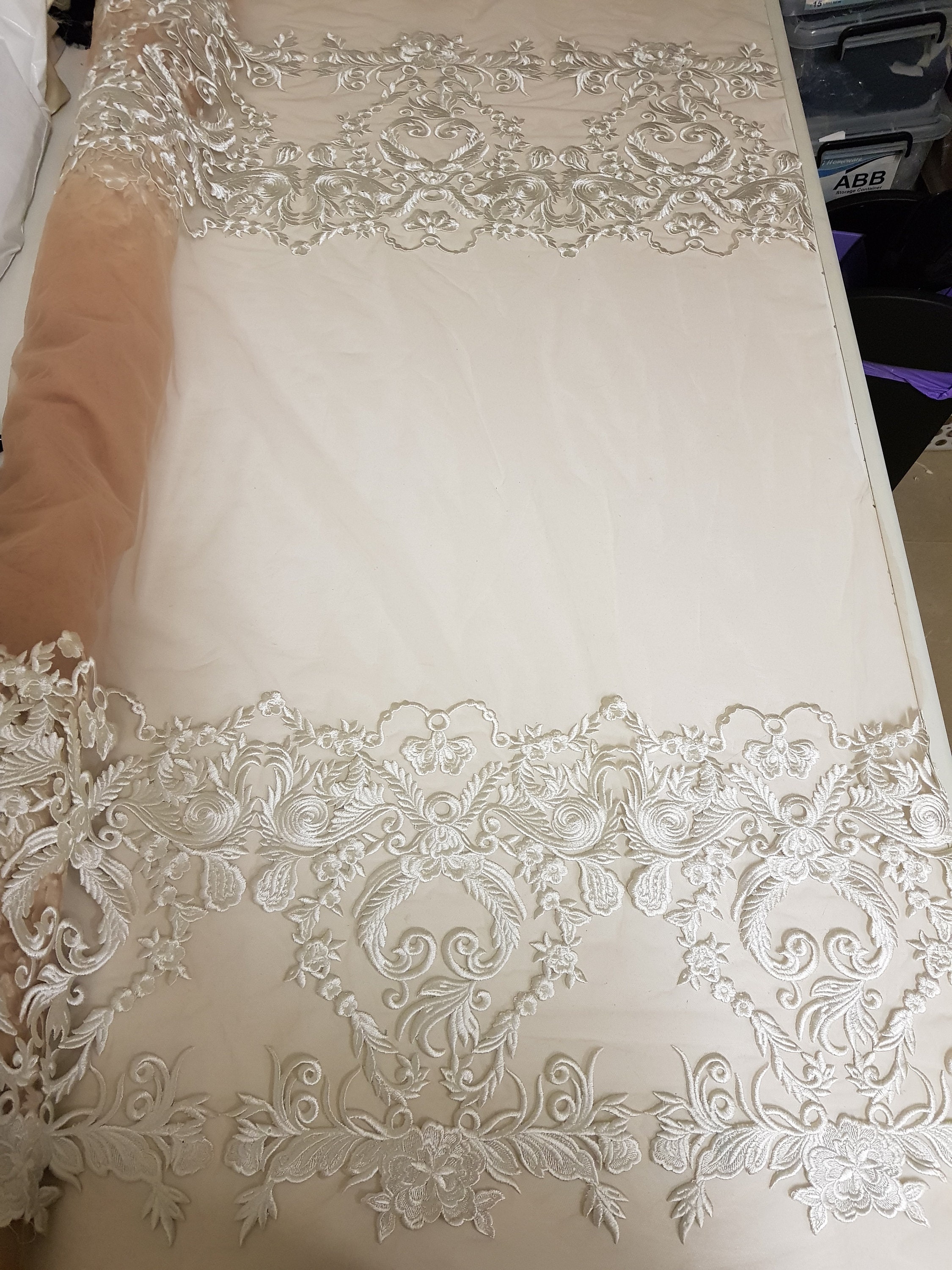 Couture Lace, Embroidery, Bridal Fabric, Net Lace - Etsy