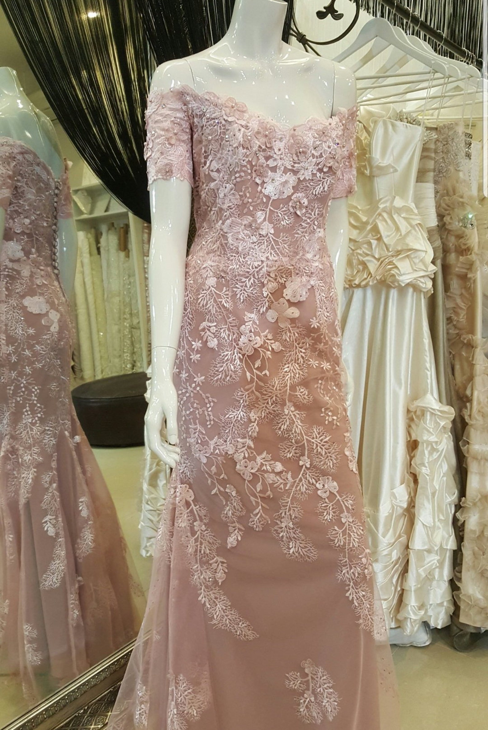 Hand Made, Embroidered, Couture Lace Fabric, French Lace, Lingerie Lace ...