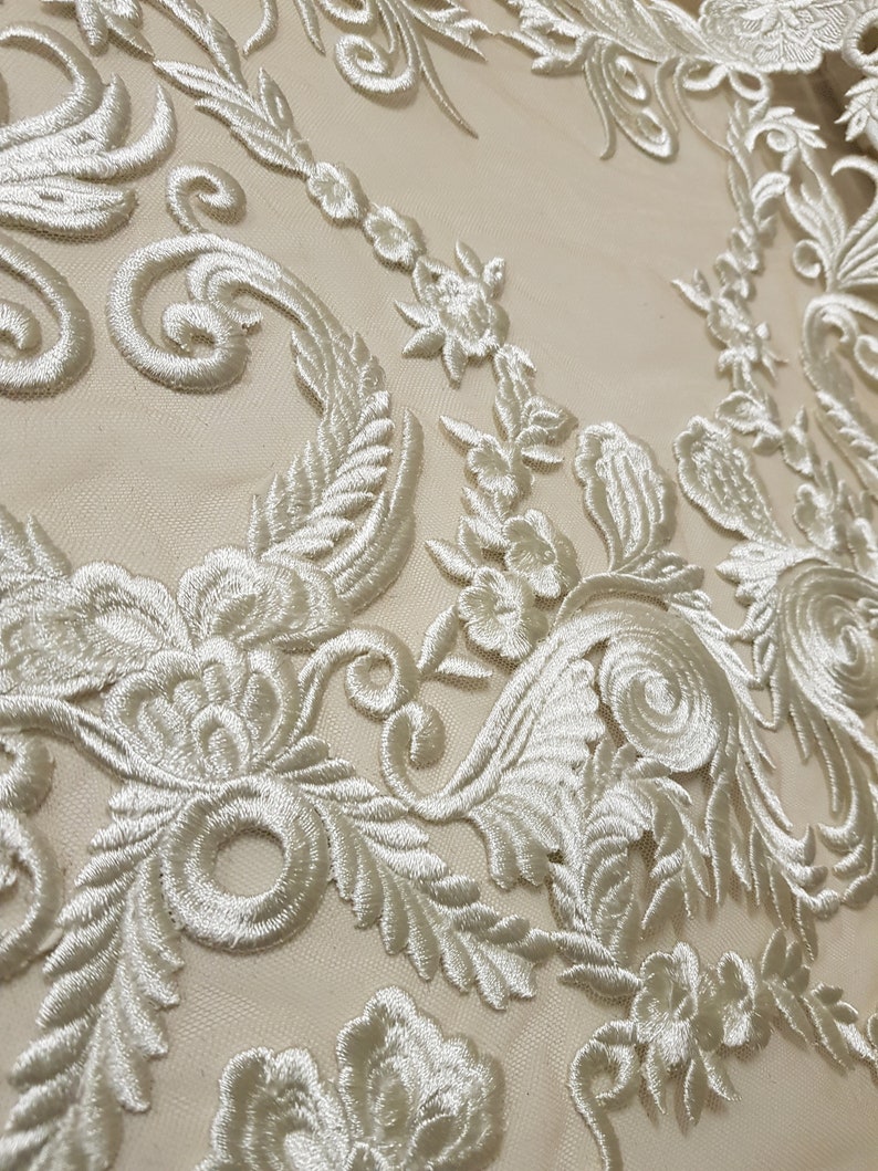 Couture Lace, Embroidery, Bridal Fabric, Net Lace - Etsy