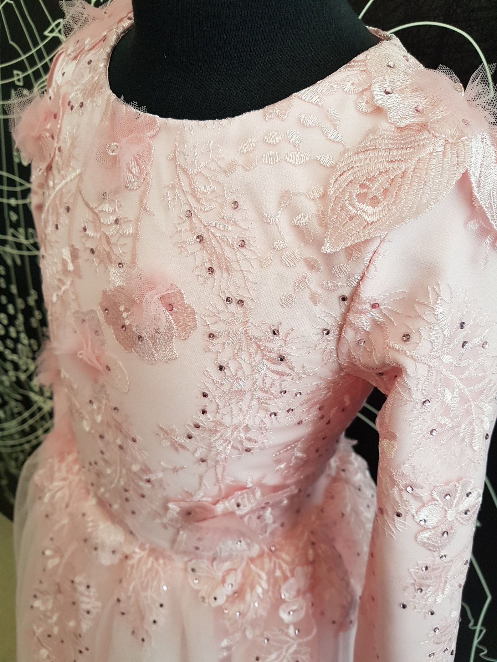 Hand Made, Embroidered, Couture Lace Fabric, French Lace, Lingerie Lace ...