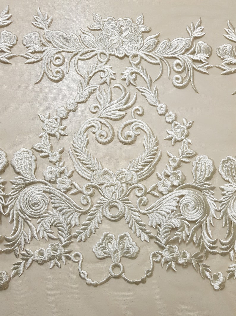 Couture Lace, Embroidery, Bridal Fabric, Net Lace - Etsy