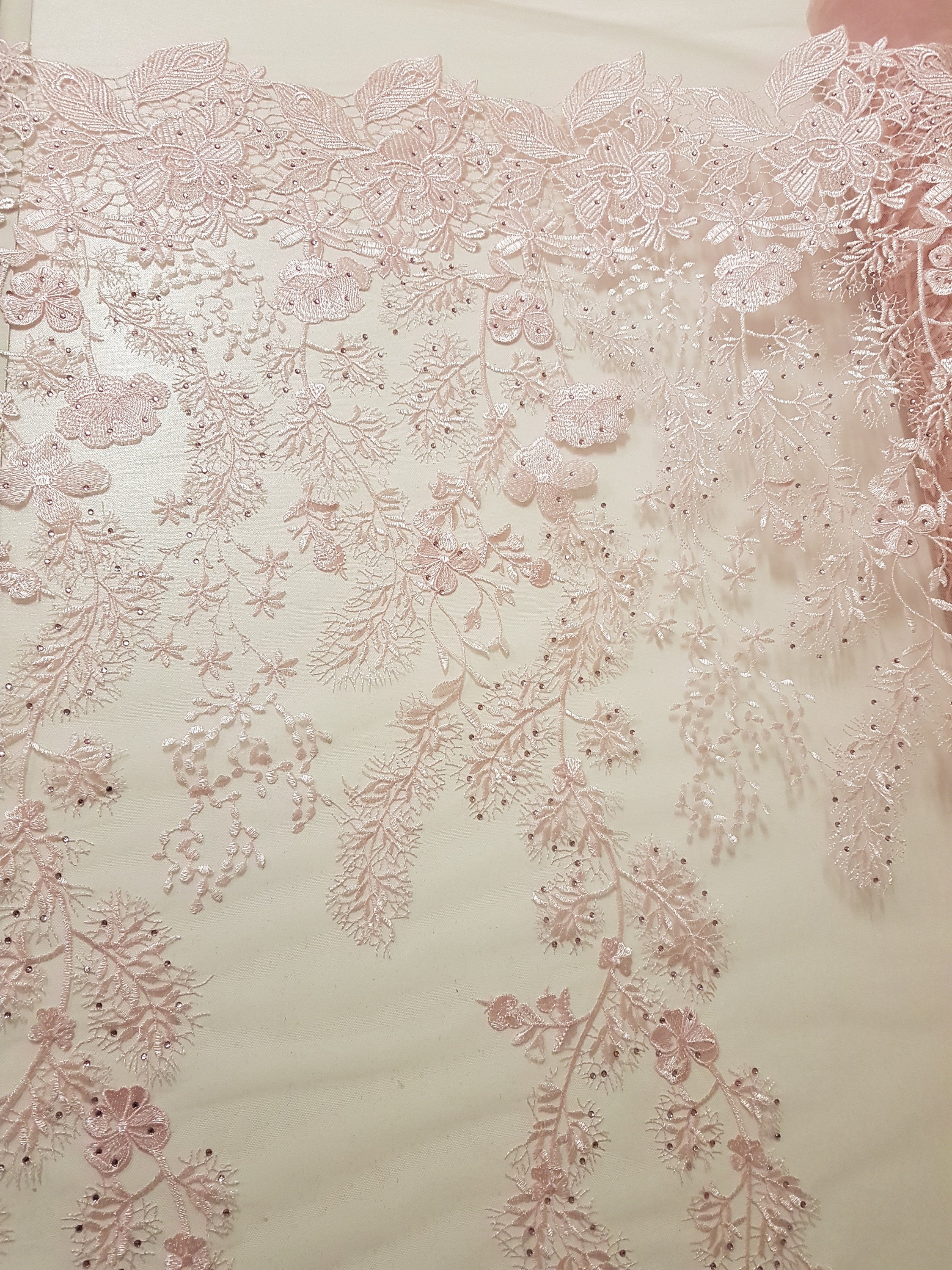 Hand Made, Embroidered, Couture Lace Fabric, French Lace, Lingerie Lace ...