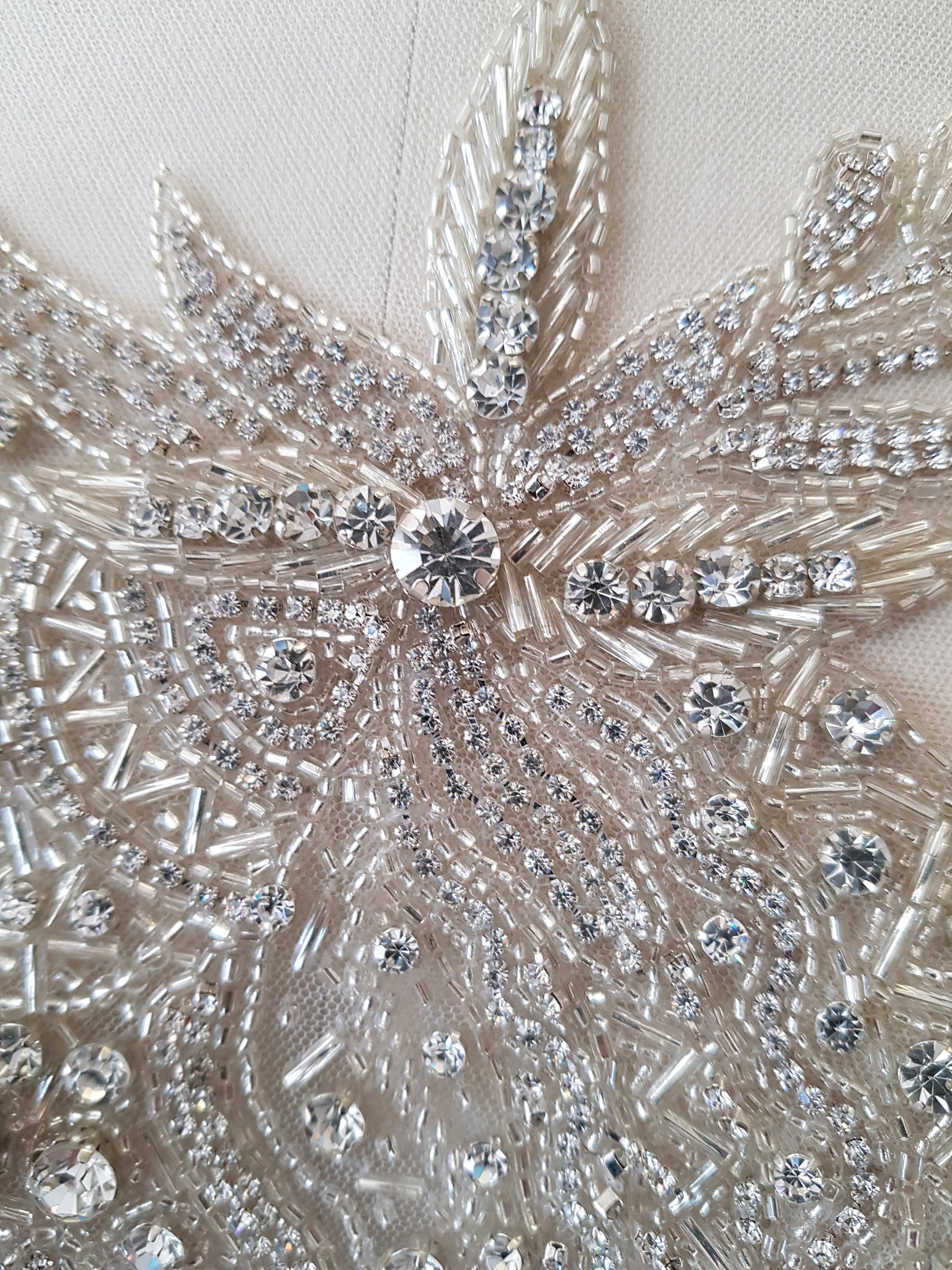 Hand Beaded Embroidery Large Assimetrical Motif - Etsy