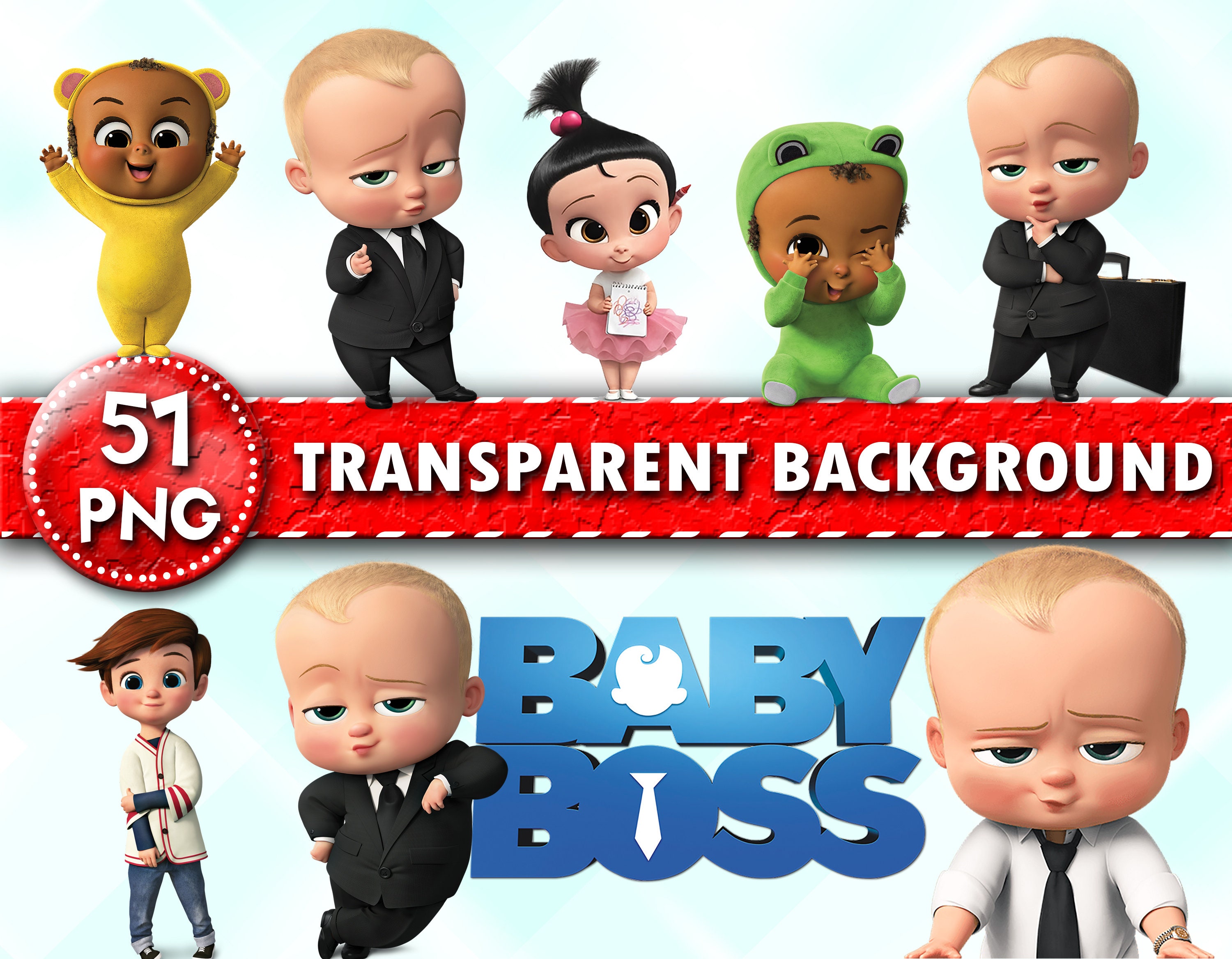 The Boss Baby Clipart Boss Baby Characters Boss Baby PNG | Etsy