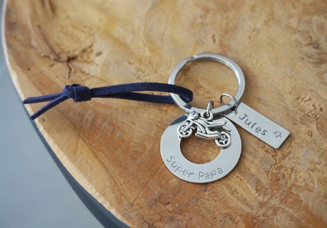 Super Dad Key Ring Child's First Name Personalized Dad Gift ...