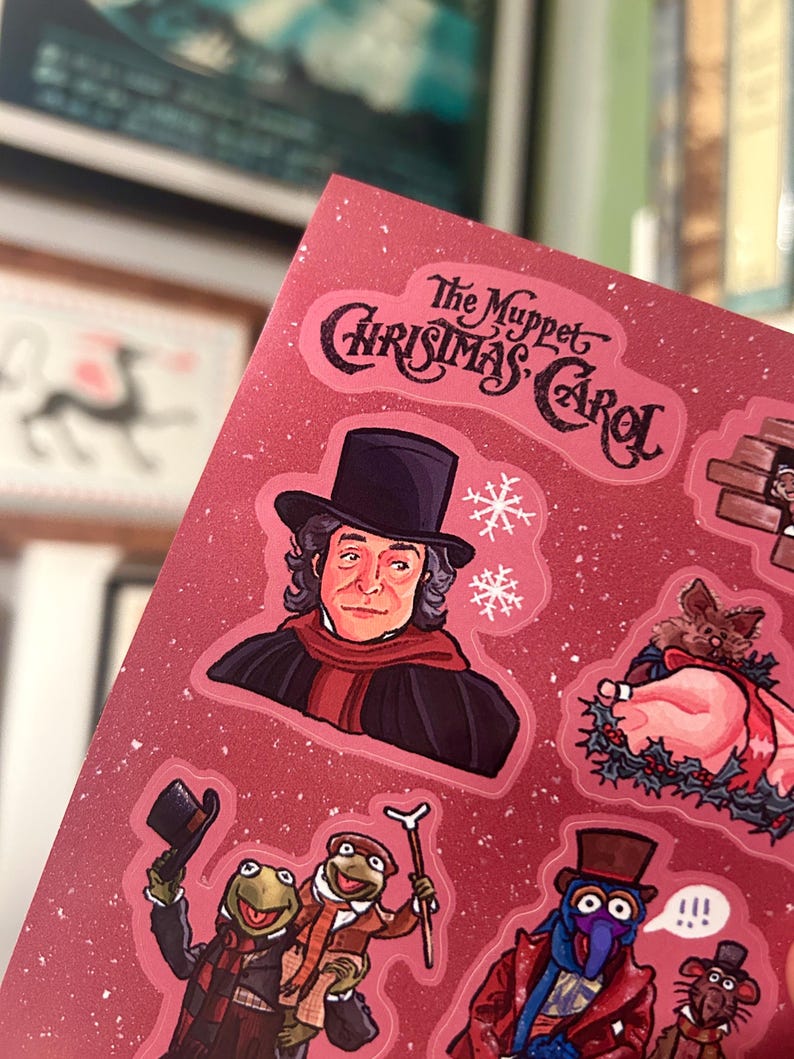 The Muppet Christmas Carol A6 Sticker Sheet - Etsy UK