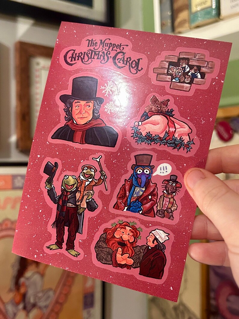 The Muppet Christmas Carol A6 Sticker Sheet - Etsy UK