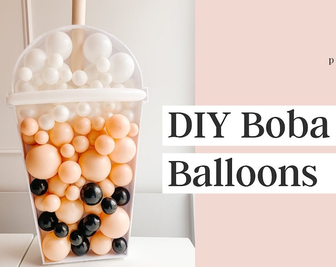 DIY Boba TEMPLATE ONLY, Boba Party Ideas, Bubble Tea Party, Boba Tea ...