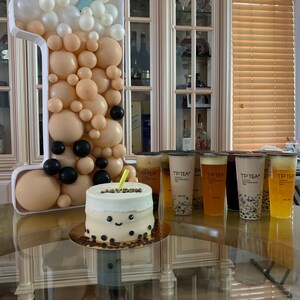 DIY Boba Themed Birthday, Boba, Boba Balloon, Boba Decor, Bubble Tea ...