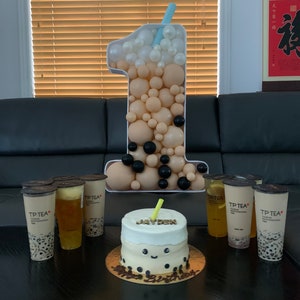 DIY Boba Themed Birthday, Boba, Boba Balloon, Boba Decor, Bubble Tea ...