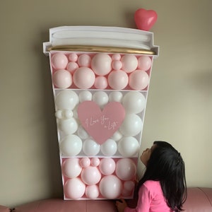 Coffee Cup Balloon Template DIY, Coffee Cup Balloons, Coffee Balloon ...